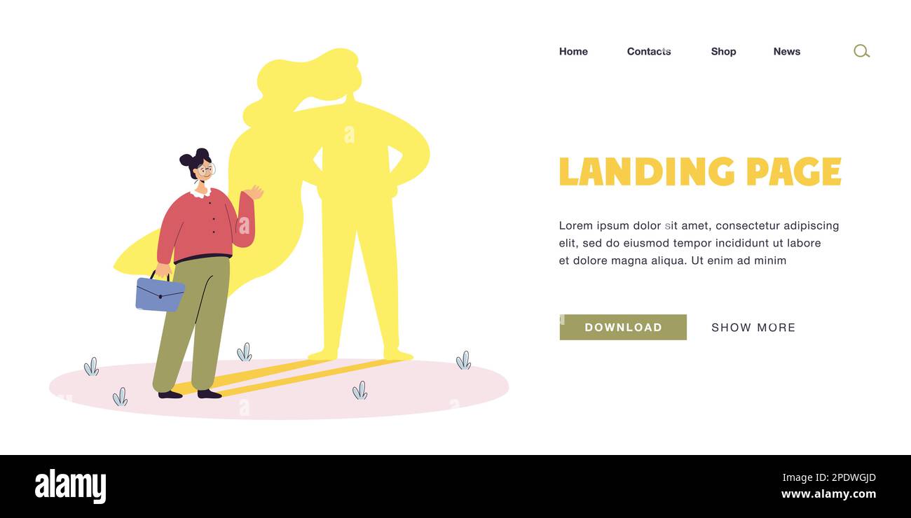 Successful woman superhero shadow hi-res stock photography and images ...