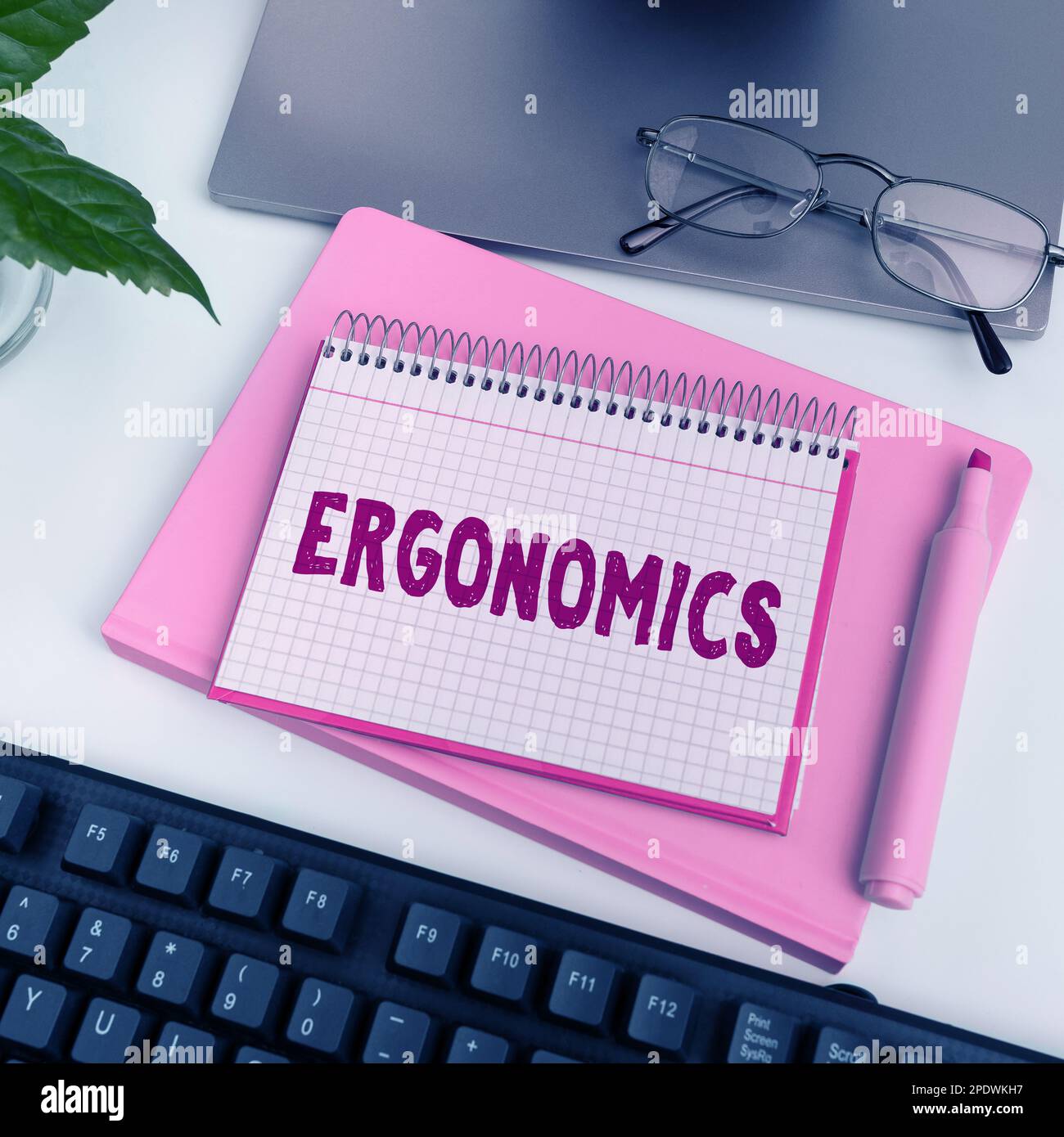 Sign displaying Ergonomics. Business concept fitting or designing a ...