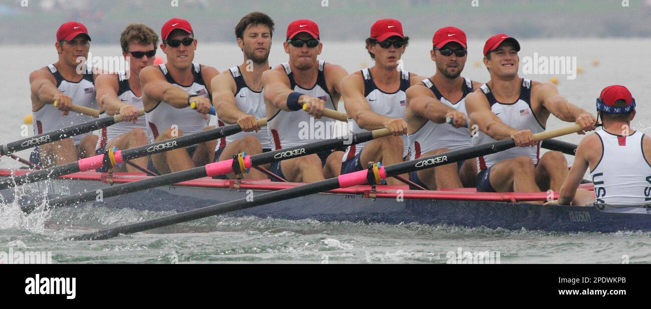 U.S. rowers, from left, Paul Daniels, Matt Deakin, Steve Coppola Jr ...