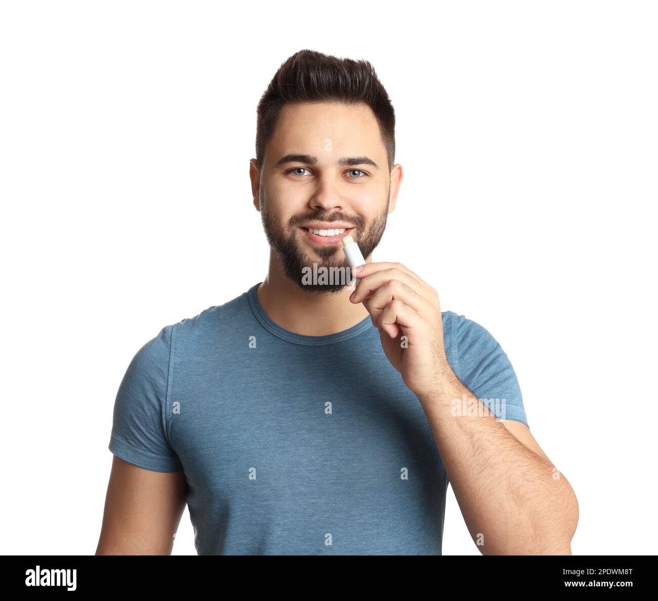 Herpes on lip young man hi-res stock photography and images - Alamy