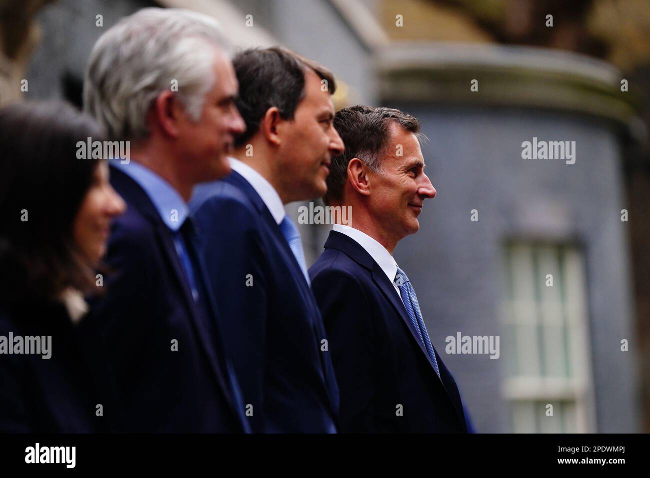 Chancellor of the Exchequer Jeremy Hunt (right) leaves 11 Downing ...