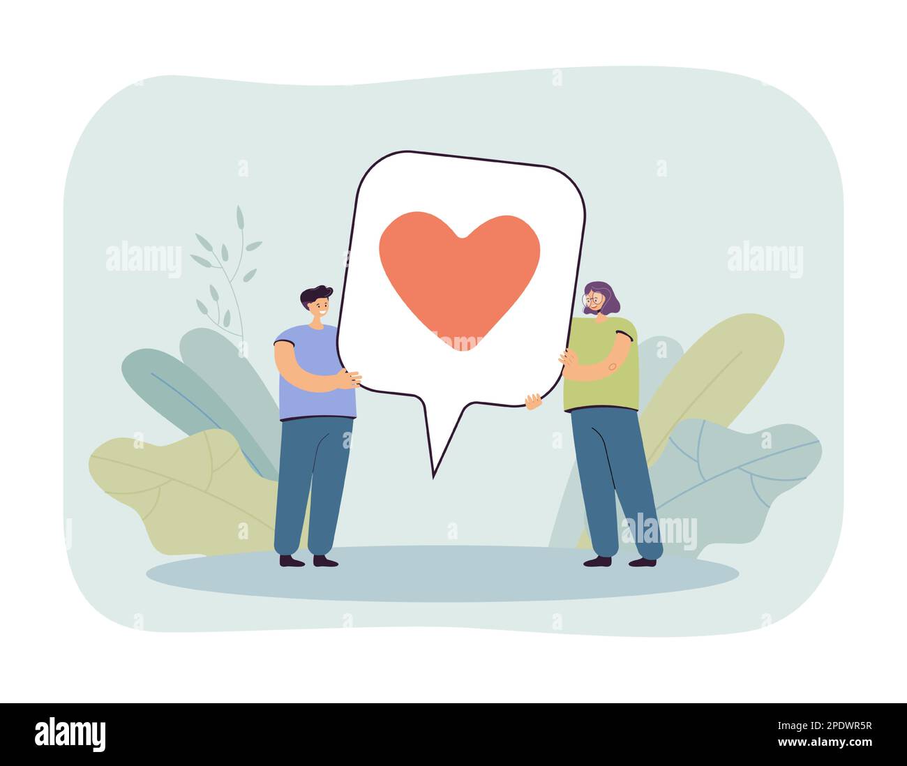 Smiling man holding red Stock Vector Images - Alamy