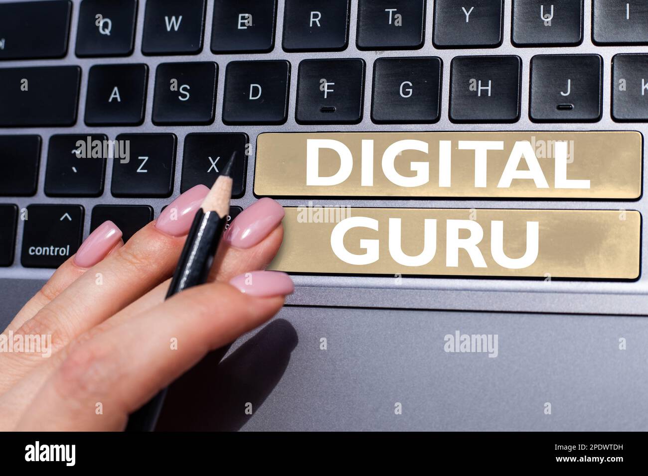 Conceptual caption Digital Guru. Word Written on teacher and ...