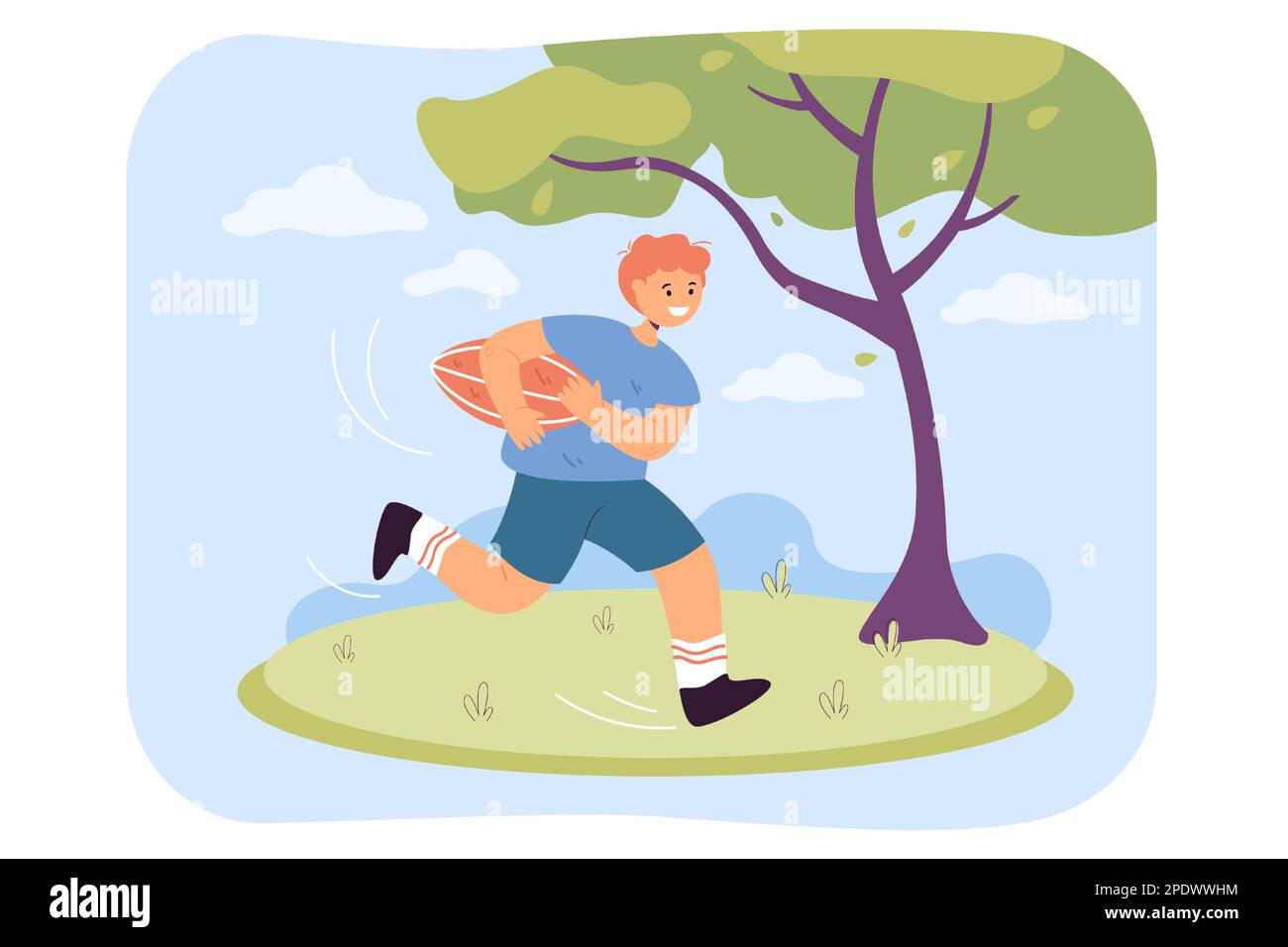 Cartoon character rugby ball football Stock Vector Images - Alamy