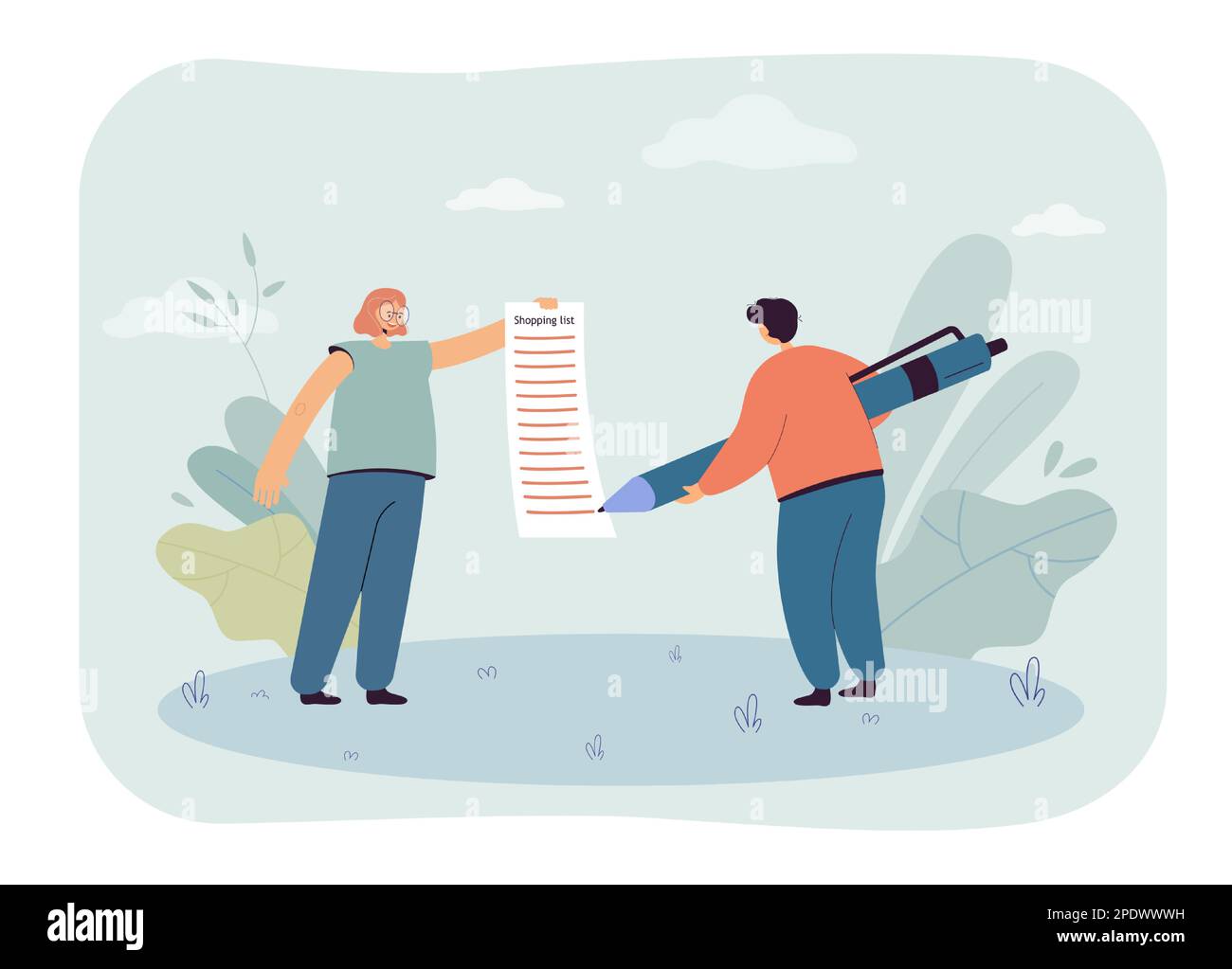 Business cartoon long list Stock Vector Images - Alamy