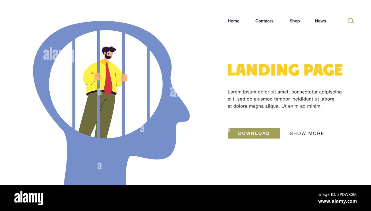 Prison of mind flat vector illustration Stock Vector Image & Art - Alamy