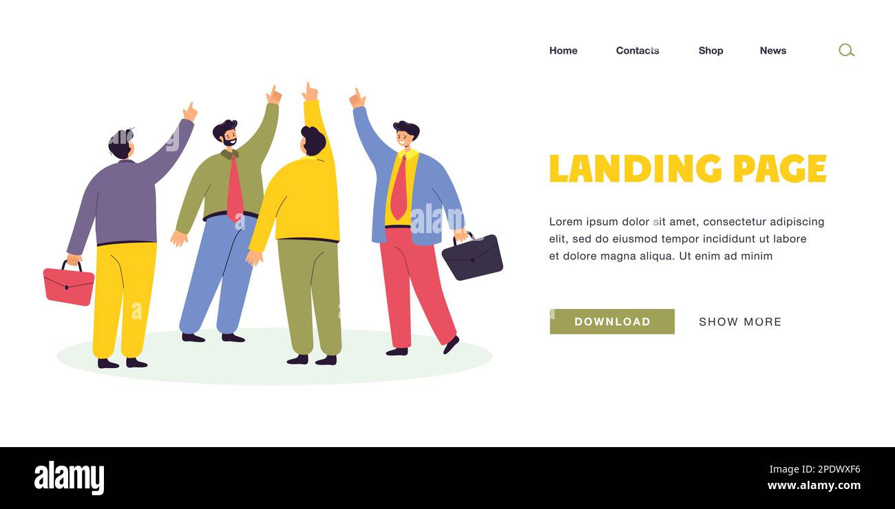 Team of people pointing fingers upward Stock Vector Image & Art - Alamy