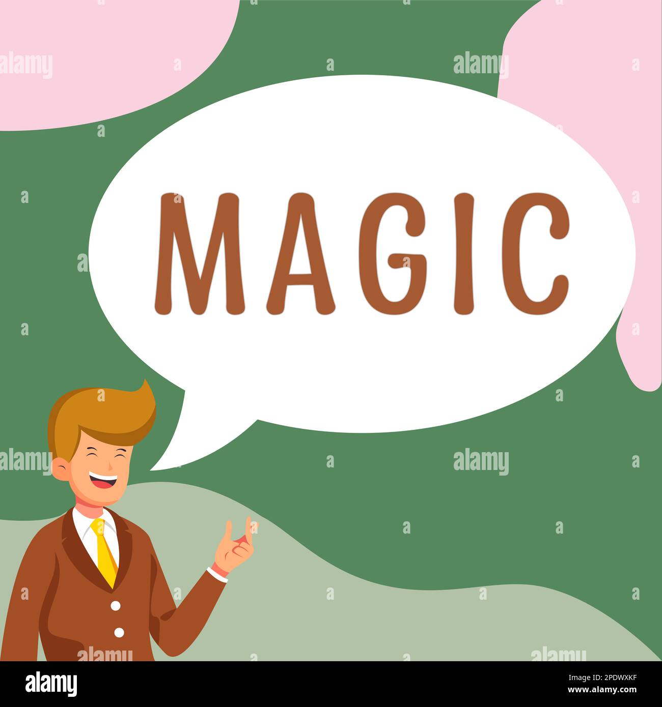 Hand writing sign Magic. Business idea power of influencing events ...