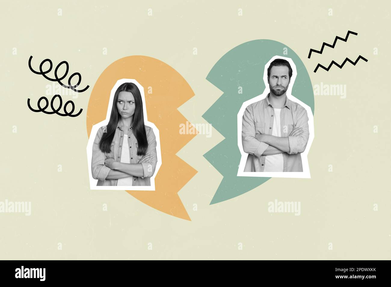 Collage image picture poster of sad unhappy people suffer family ...