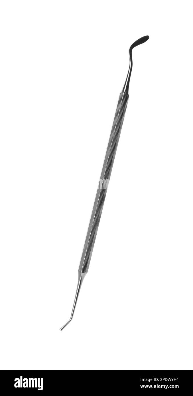 Double ended dental plugger isolated on white. Dentist's tool Stock ...