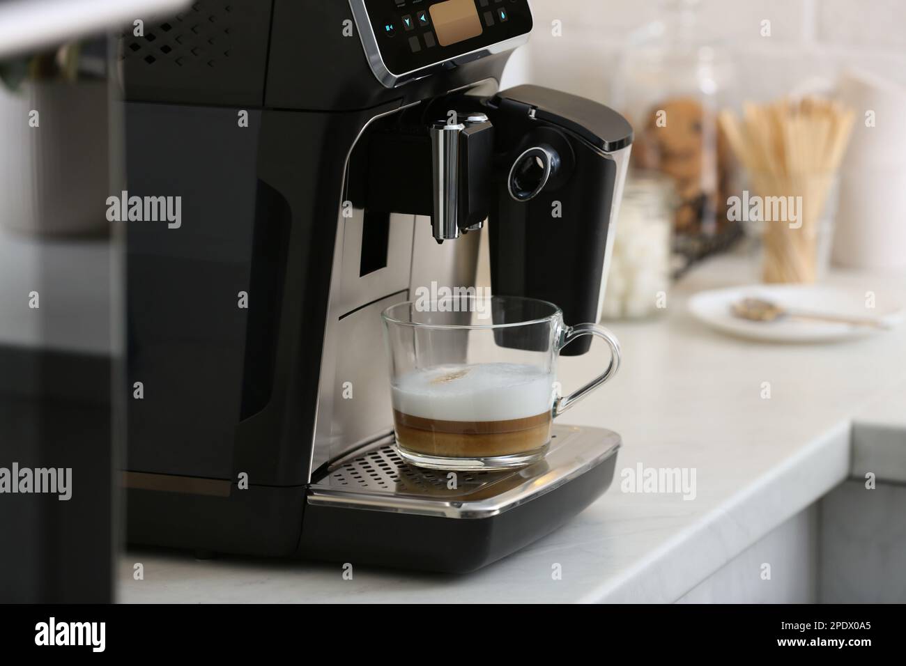 Black coffee on marble worktop hi-res stock photography and images - Alamy