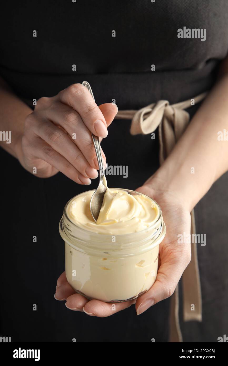 Open jar of mayo hi-res stock photography and images - Alamy