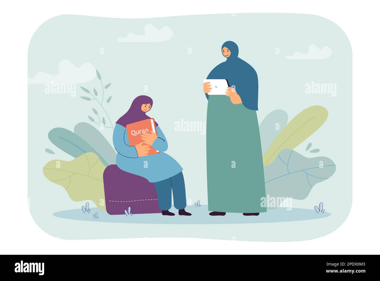 Two young women modern Stock Vector Images - Alamy