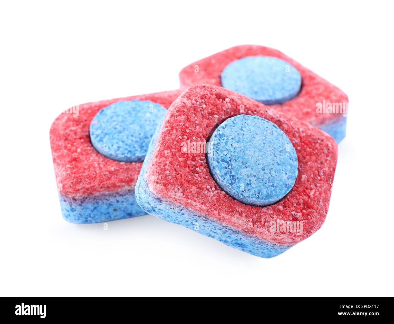 Many dishwasher detergent tablets on white background Stock Photo - Alamy