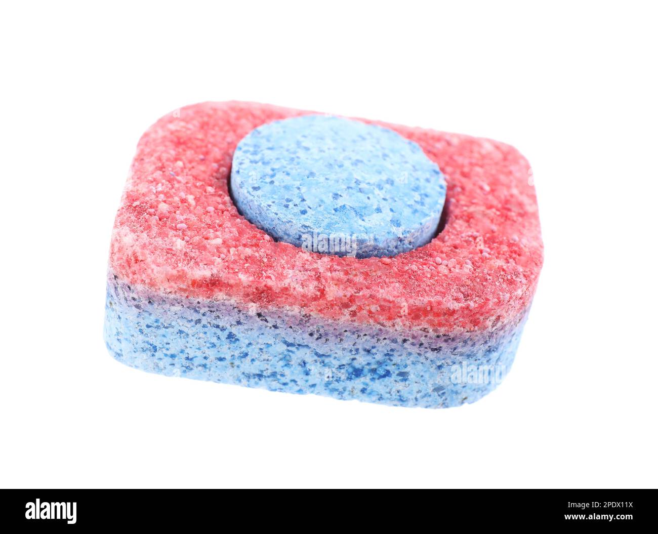 One dishwasher detergent tablet isolated on white Stock Photo - Alamy