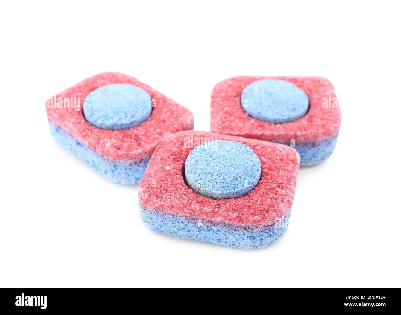 Many dishwasher detergent tablets on white background Stock Photo - Alamy