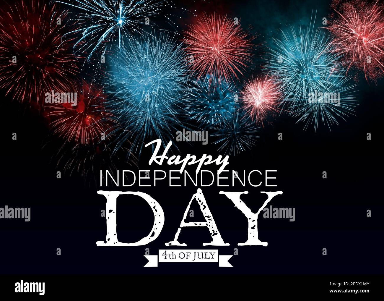 4th of July - Independence Day of USA. Beautiful bright fireworks ...