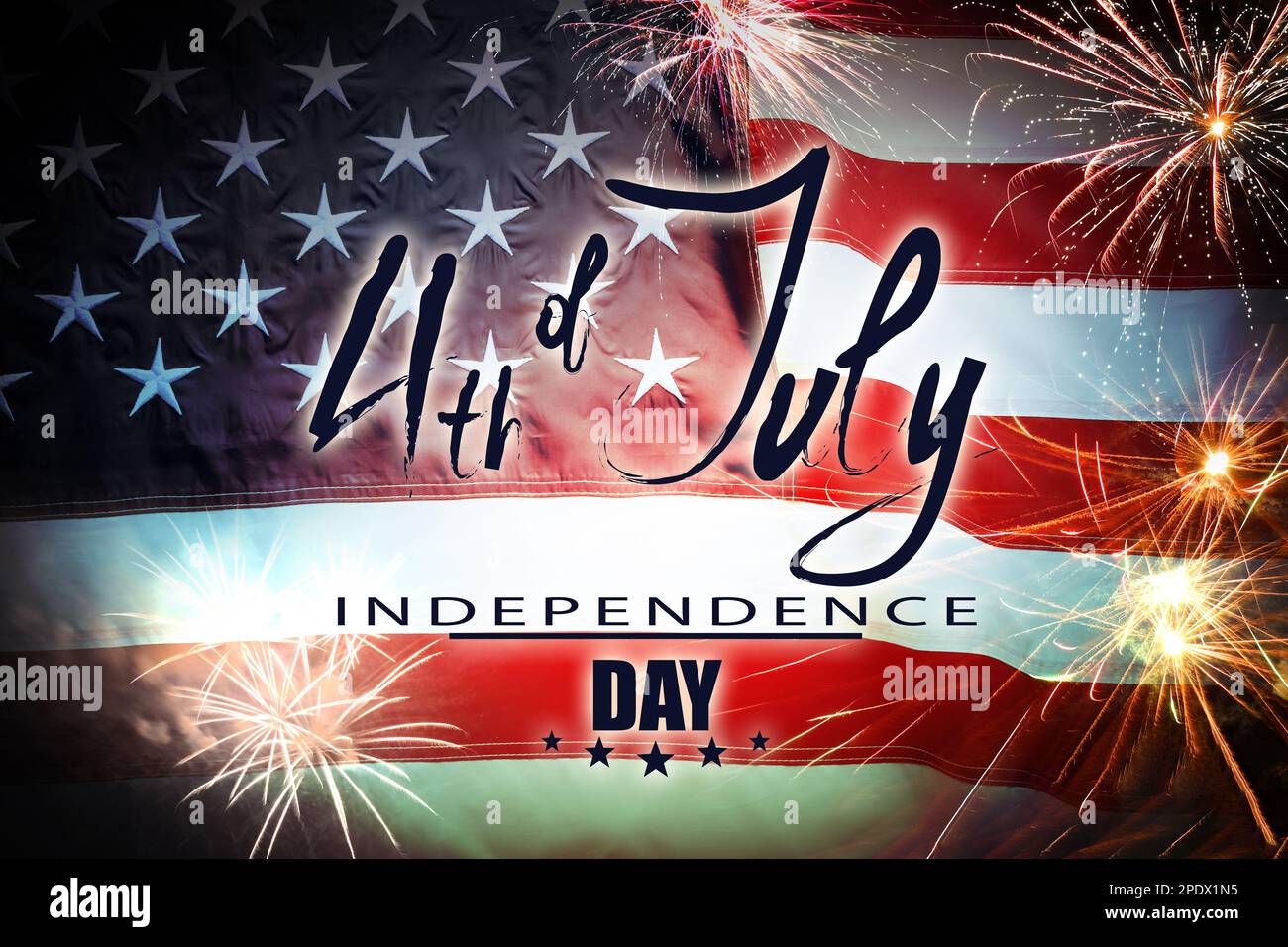 4th of July - Independence Day of USA. National American flag ...