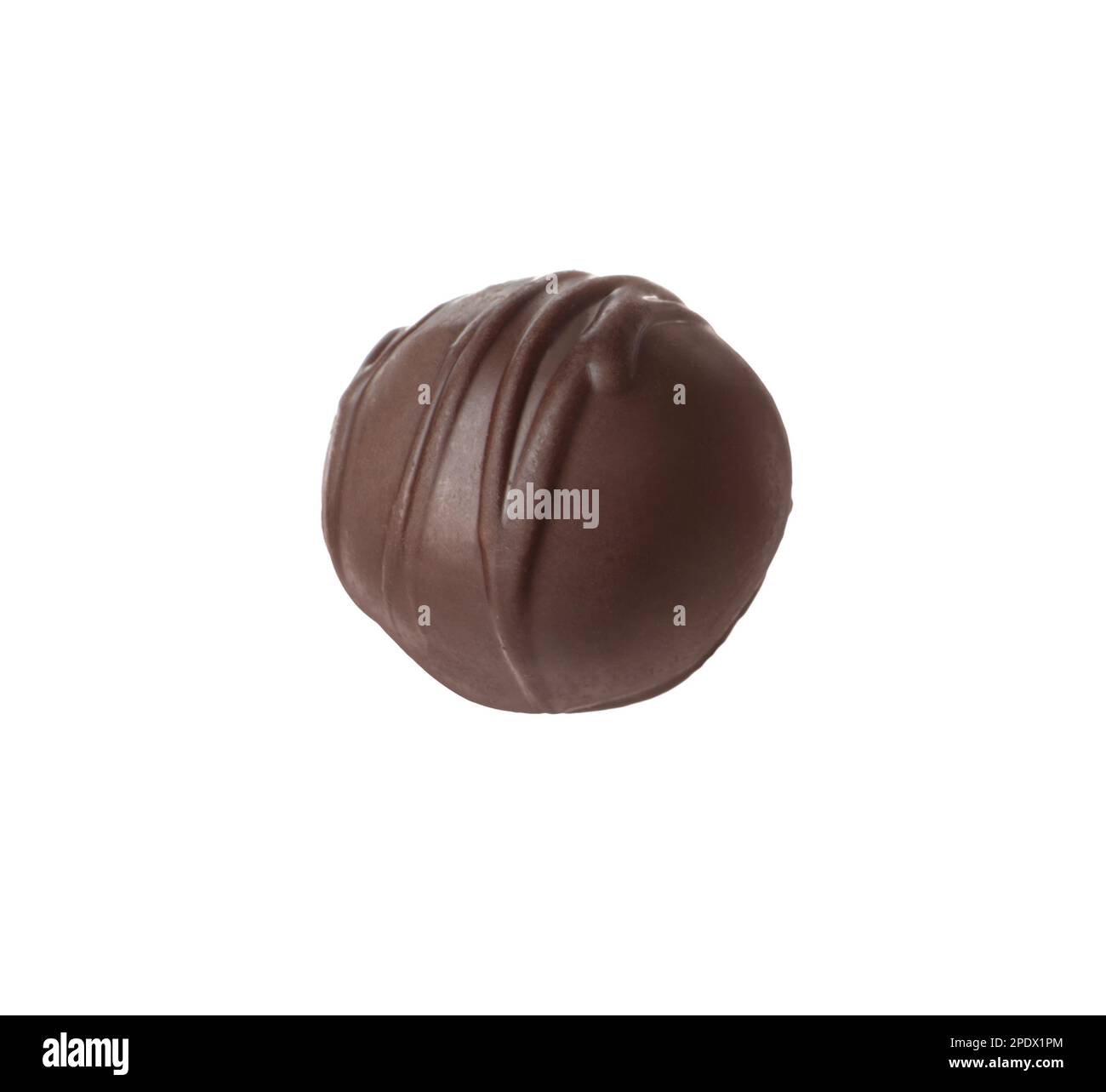 Delicious sweet chocolate truffle isolated on white Stock Photo - Alamy