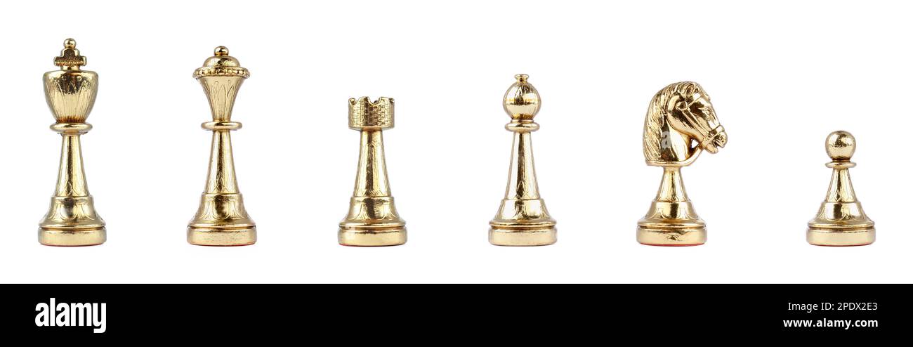 Golden chess set hi-res stock photography and images - Alamy