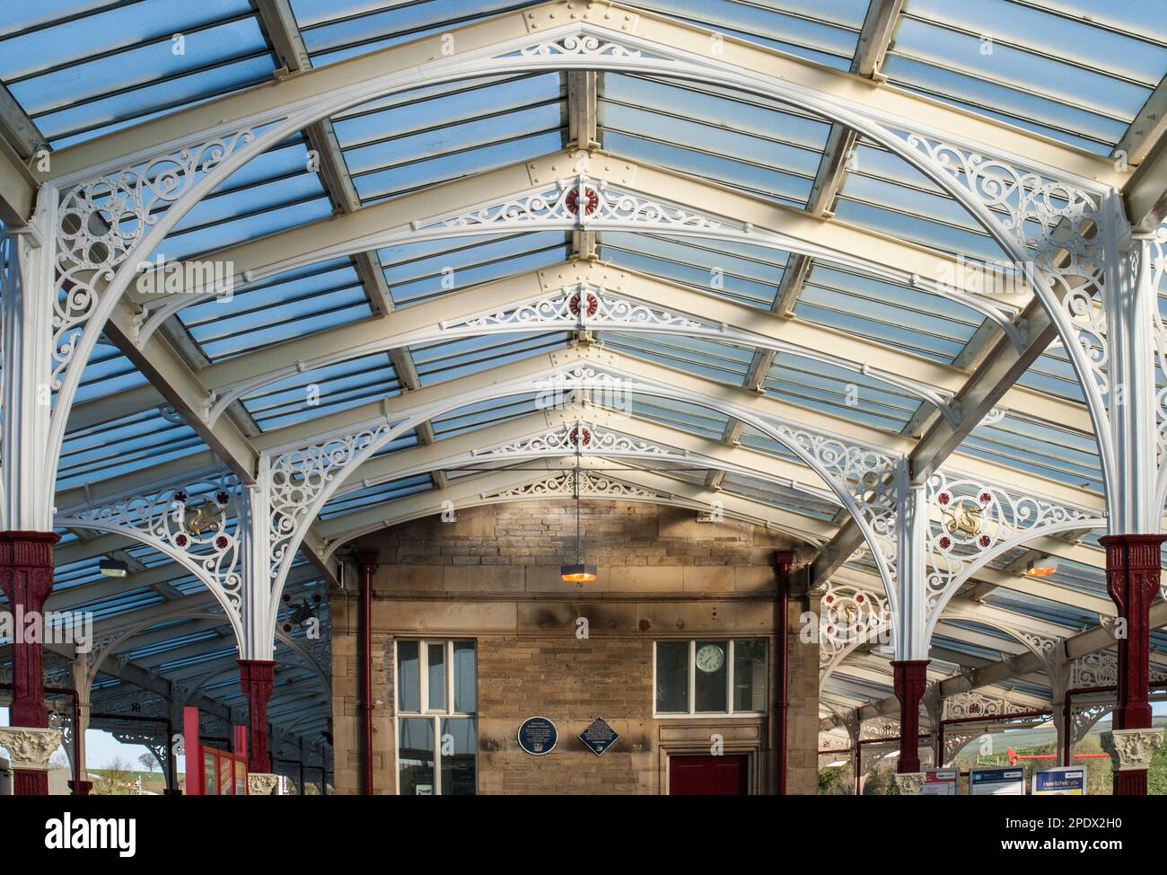 Hellifield railway station in North Yorkshire. which is a stopping ...