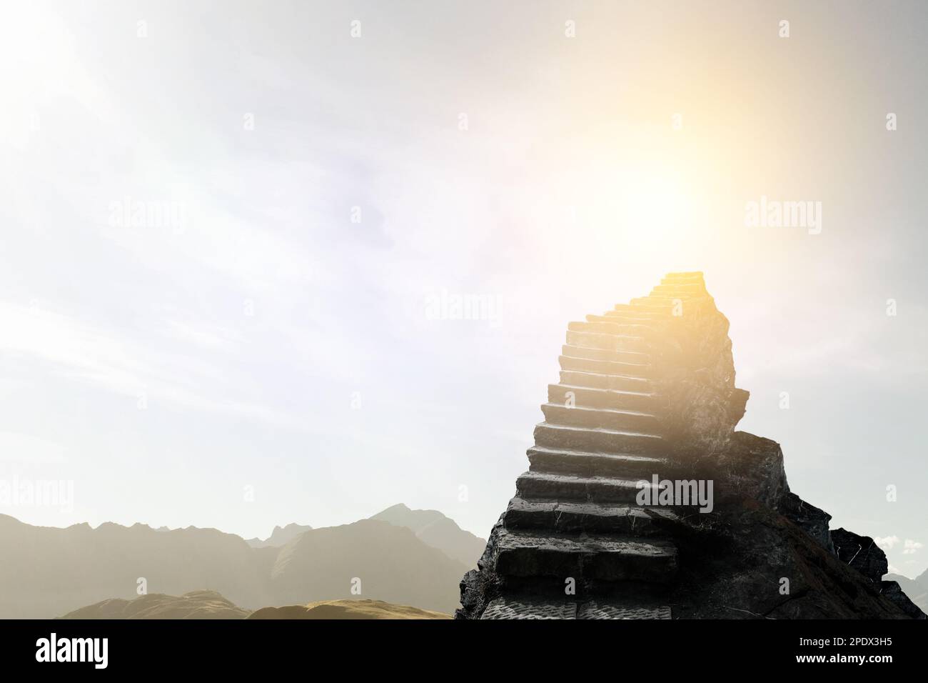 Path up the stairs . Mixed media Stock Photo - Alamy