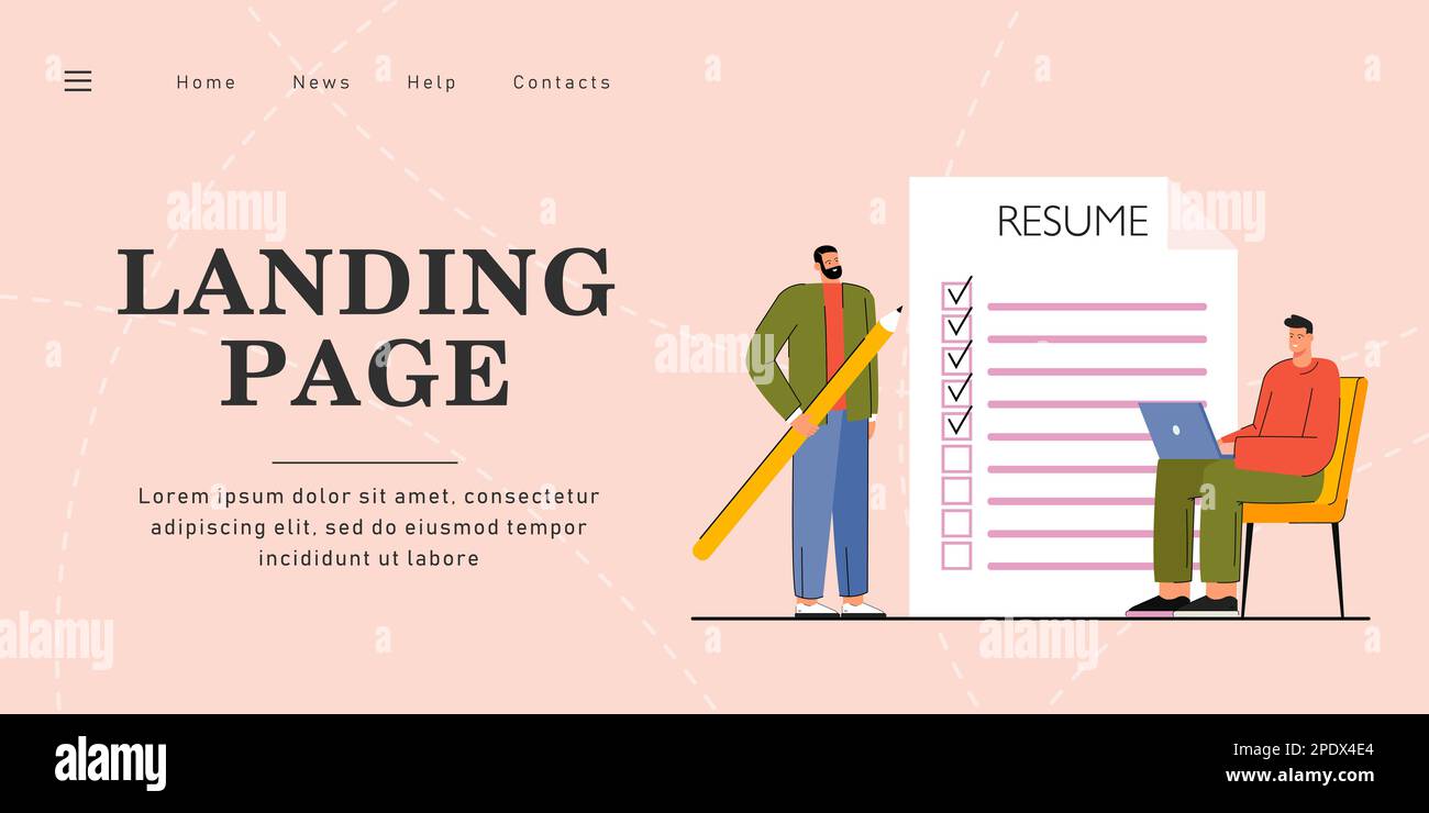 Man applying for job vector illustration Stock Vector Image & Art - Alamy