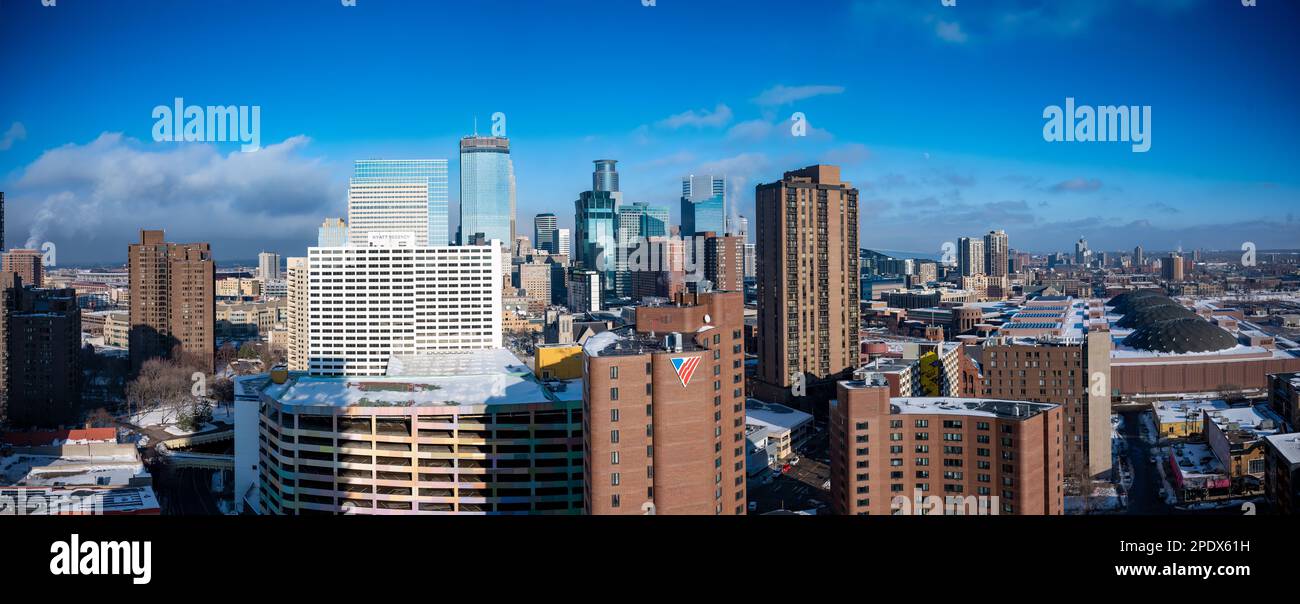 Downtown minneapolis aerial hi-res stock photography and images - Alamy