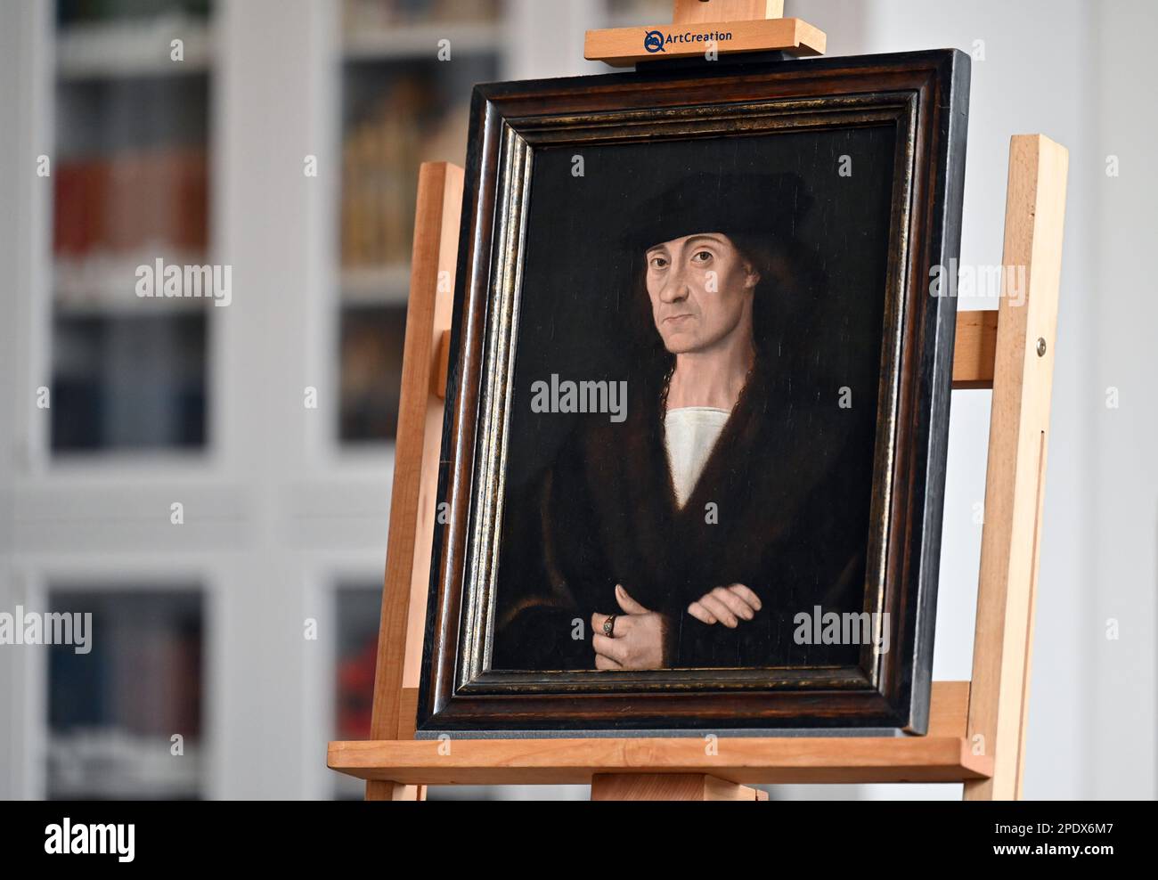 Weimar, Germany. 15th Mar, 2023. The painting "Portrait of a Man" is ...