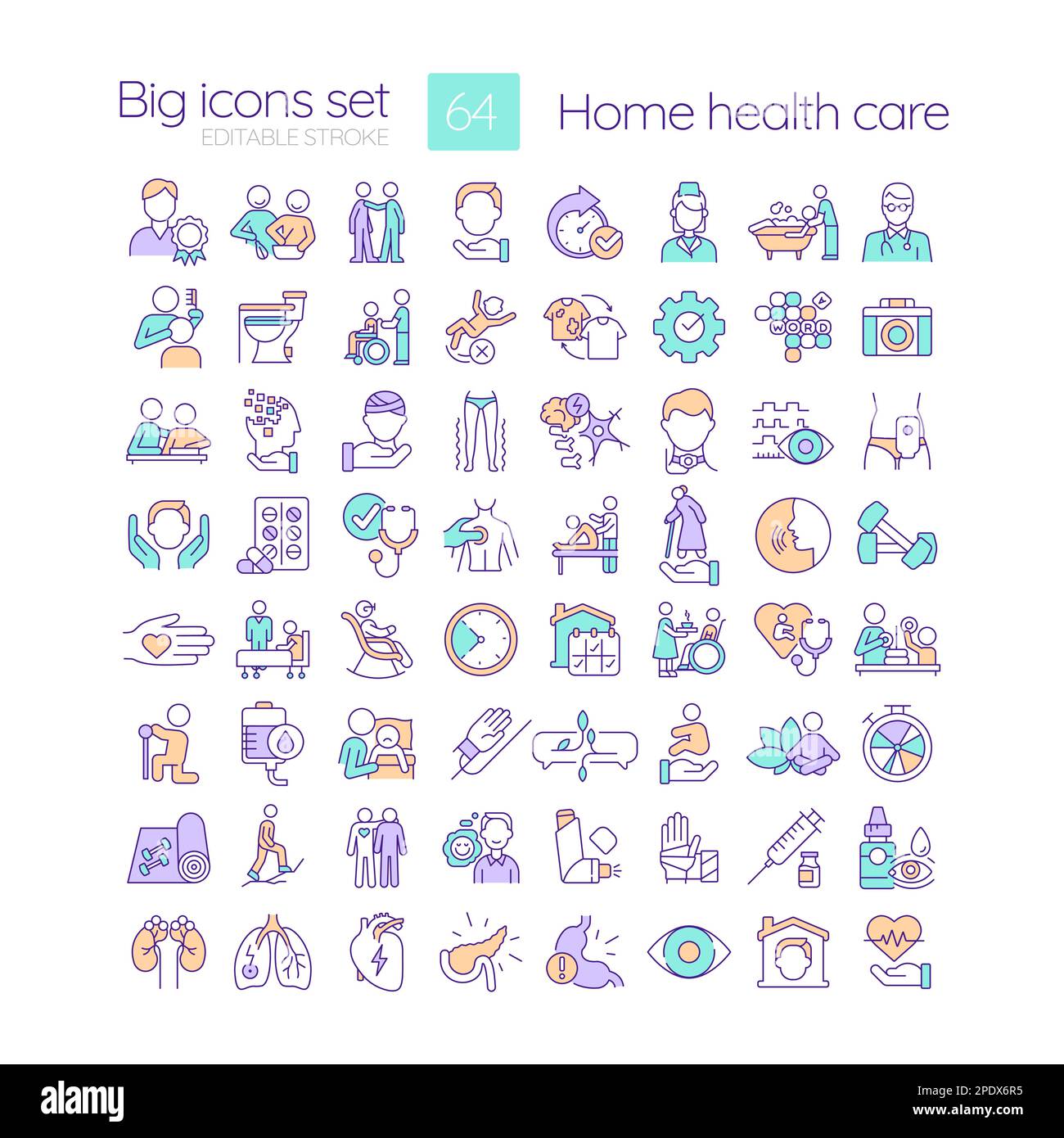 Stroke patient, home care Stock Vector Images - Alamy