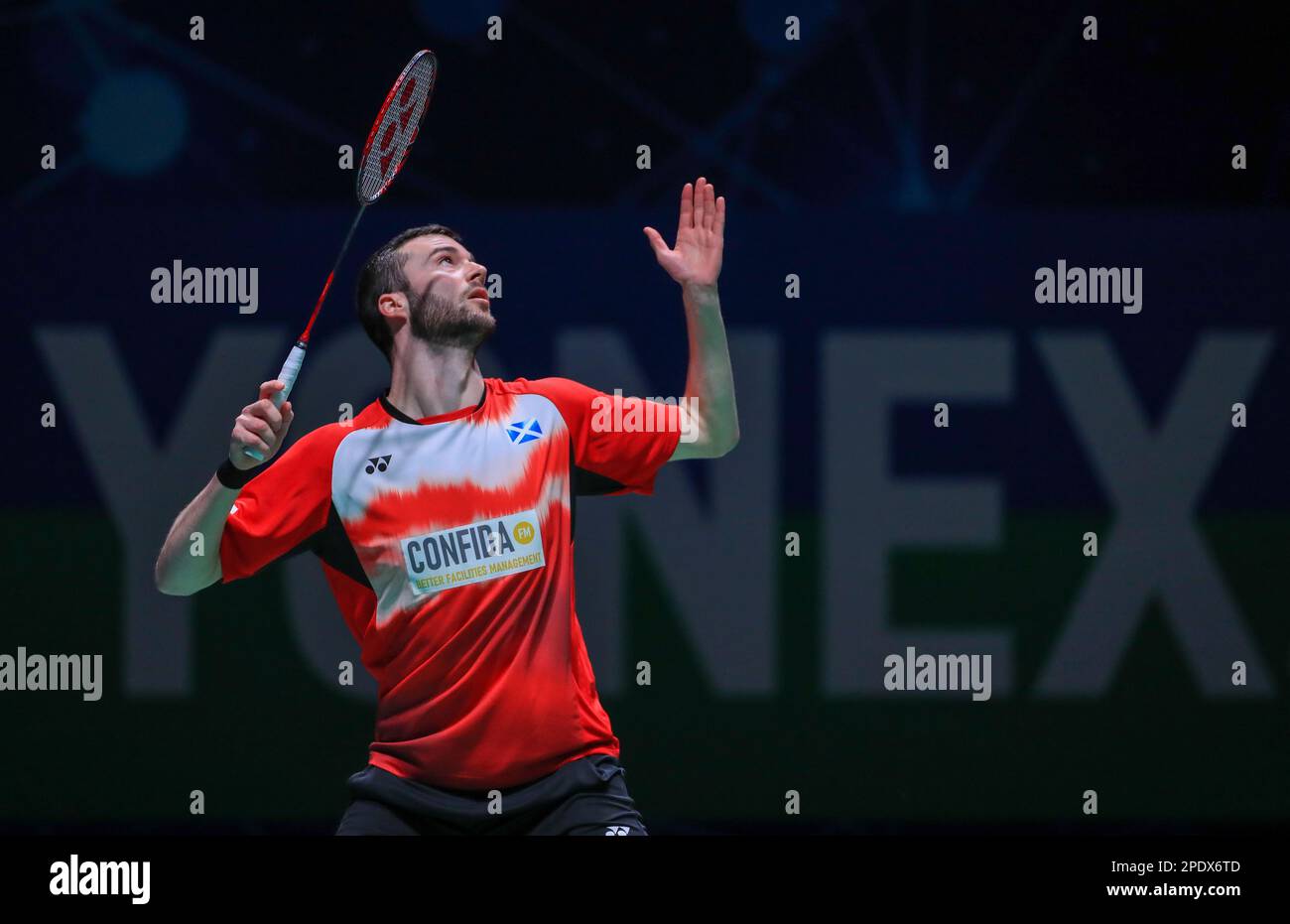 Scotland’s Adam Hall in action during his match with team mate ...