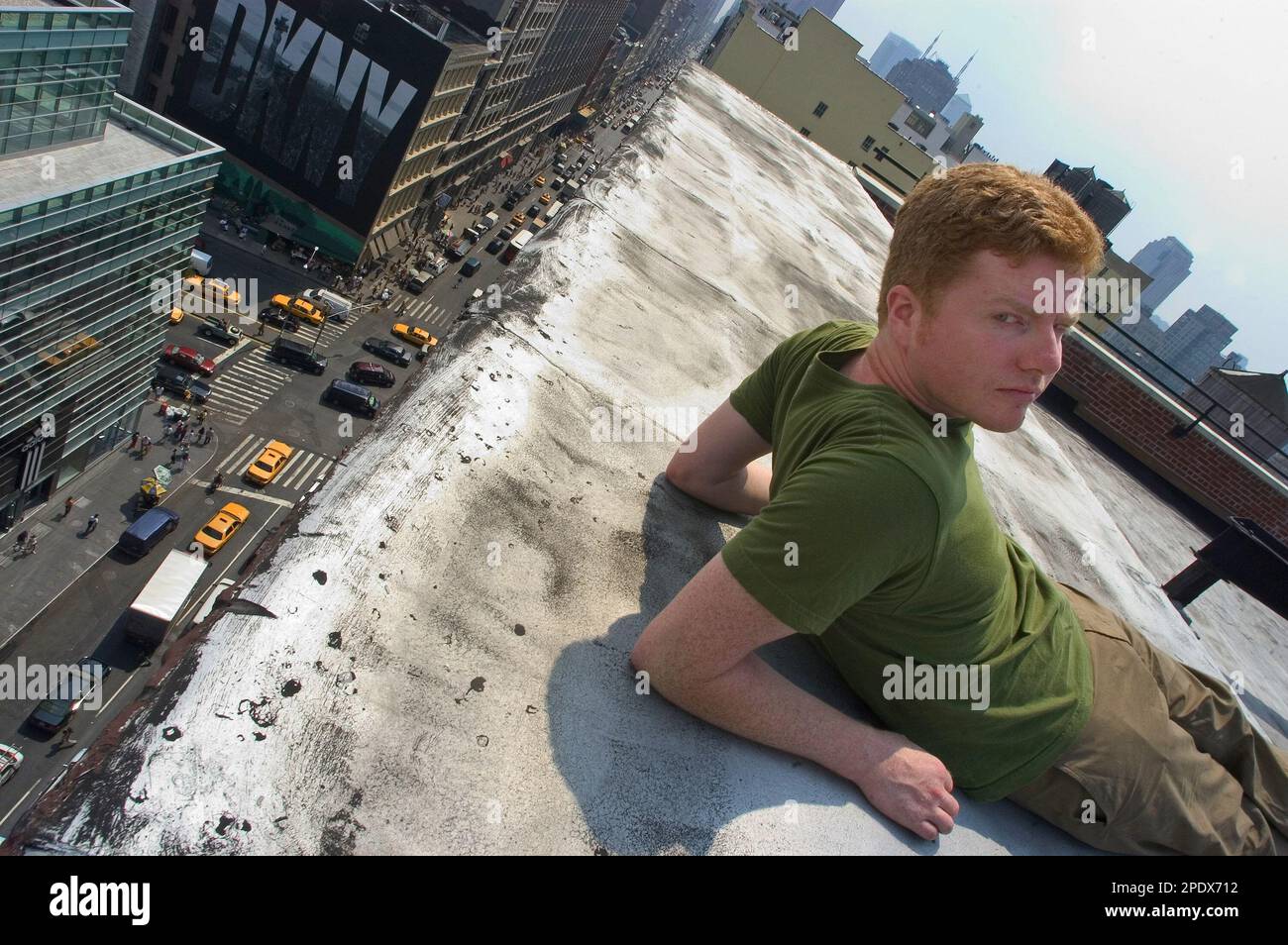 Carl Newman of The New Pornographers is photographed on the roof of ...
