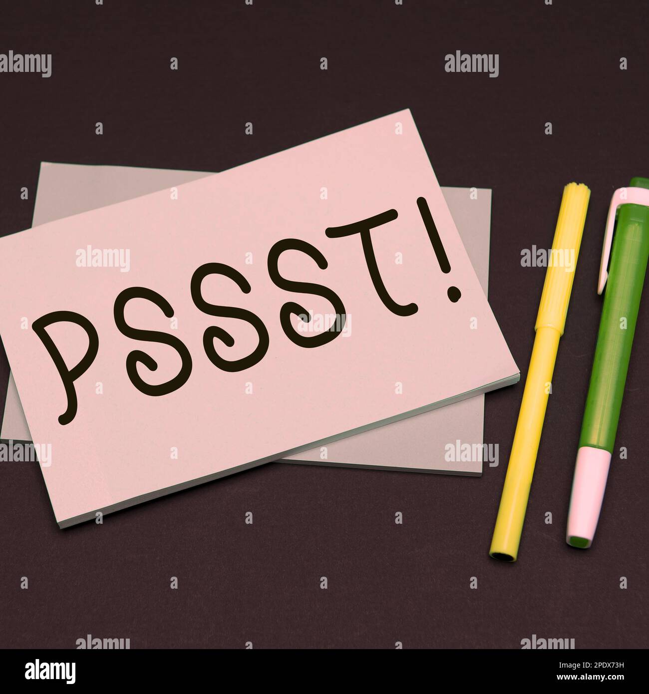 Hand writing sign Pssst. Word for Expression Way to attract attention ...