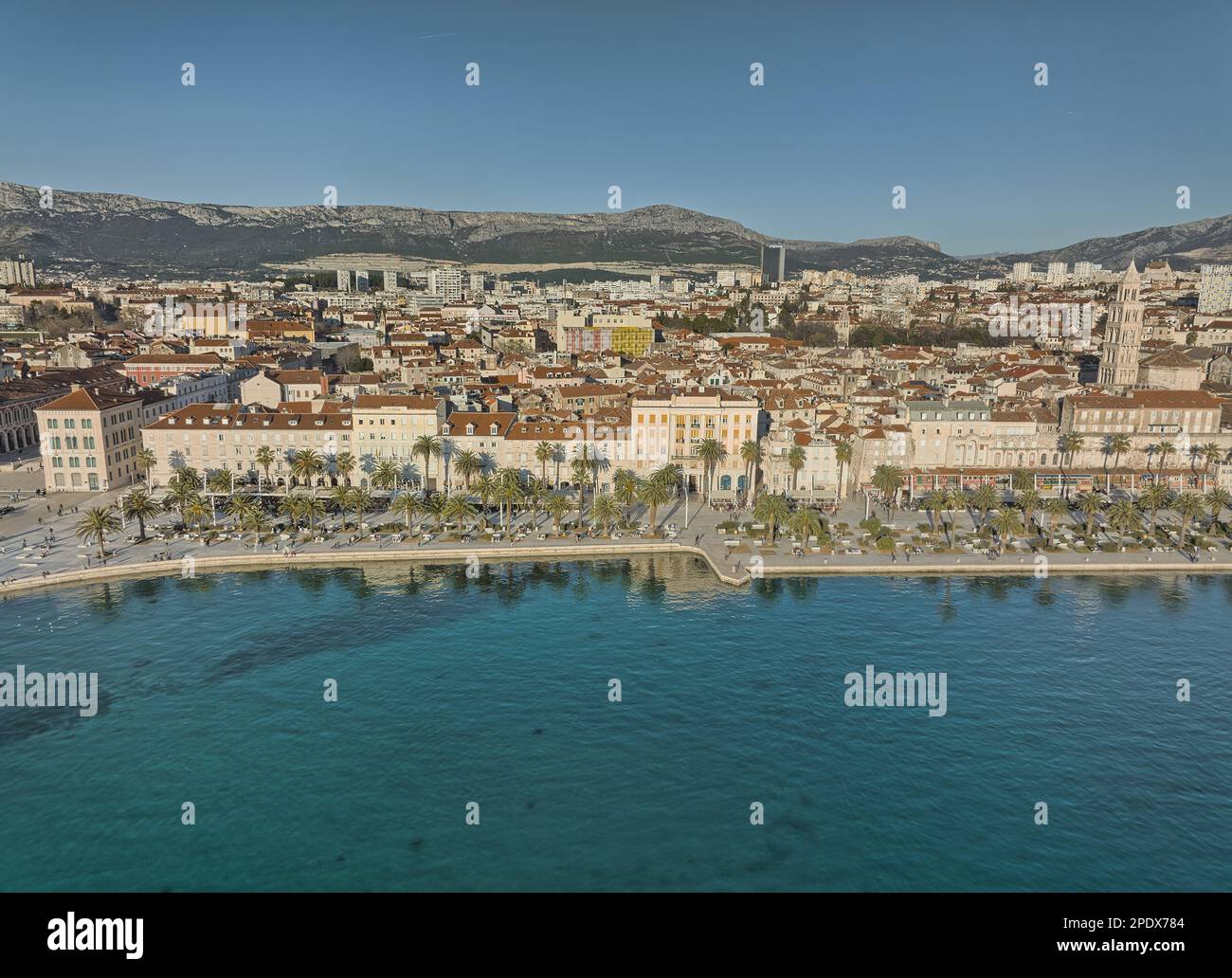 Aerial panoramic view of city Split Croatia Stock Photo - Alamy