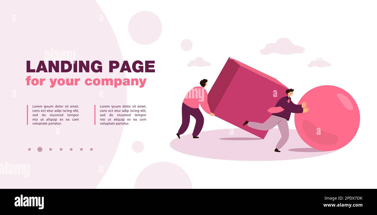 Pushing the ball Stock Vector Images - Alamy