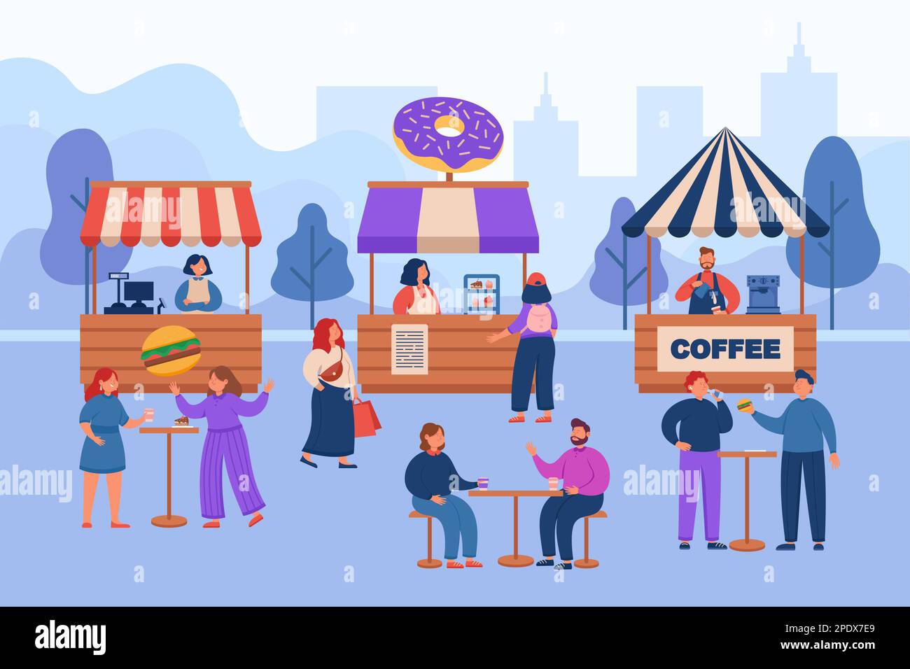 Festive town market Stock Vector Images - Alamy