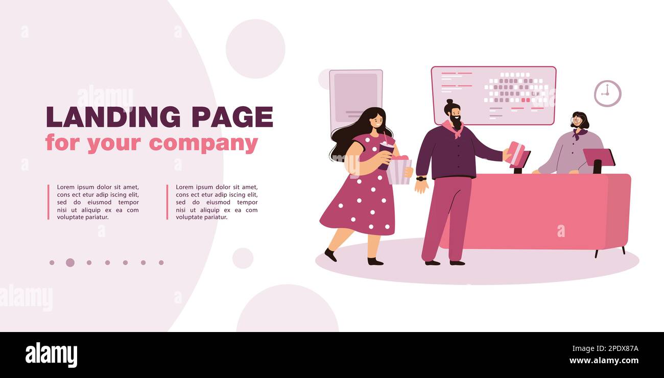 Cashier selling tickets for cinema show Stock Vector Image & Art - Alamy