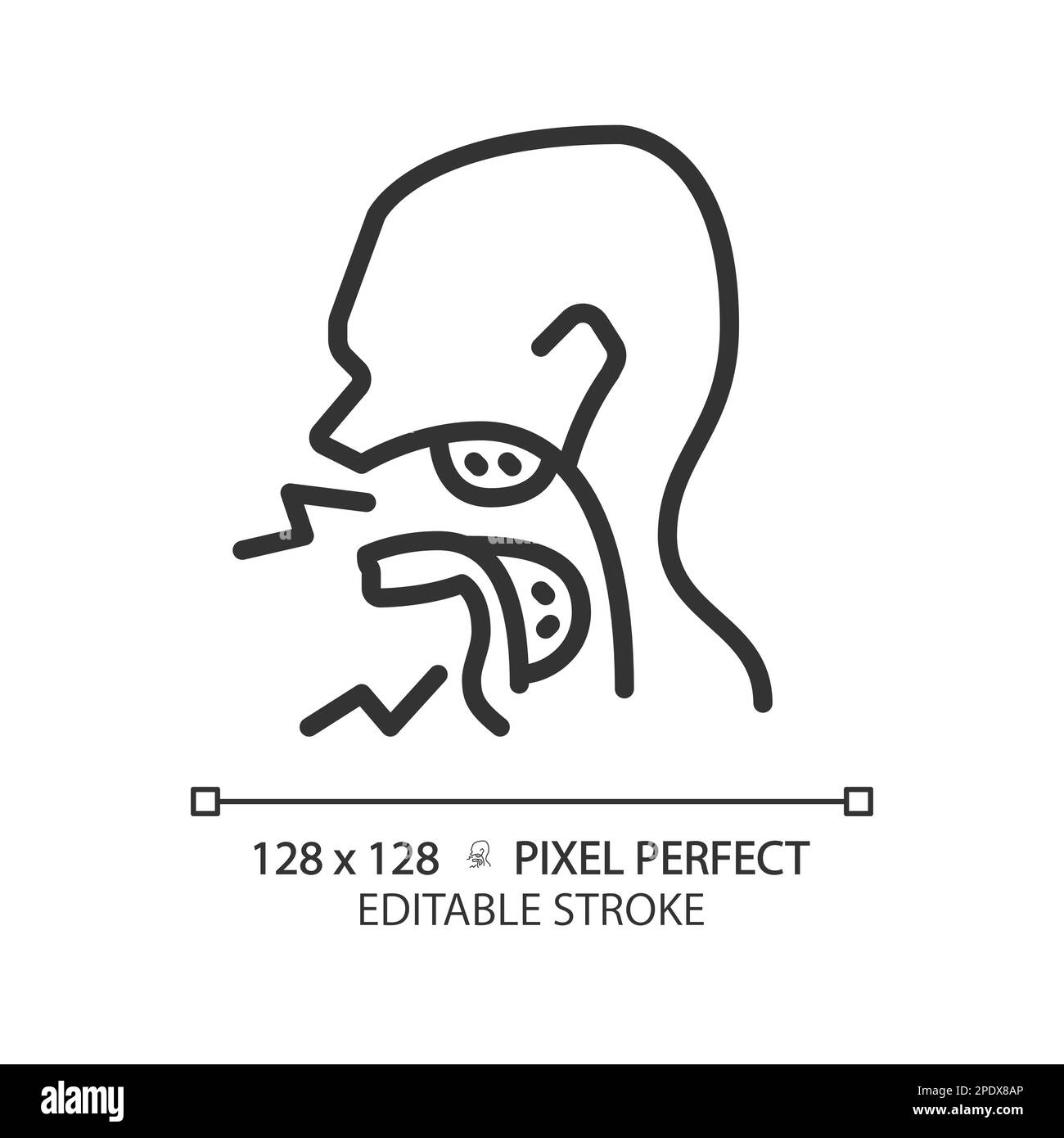 Tonsillitis infection icon outline hi-res stock photography and images ...