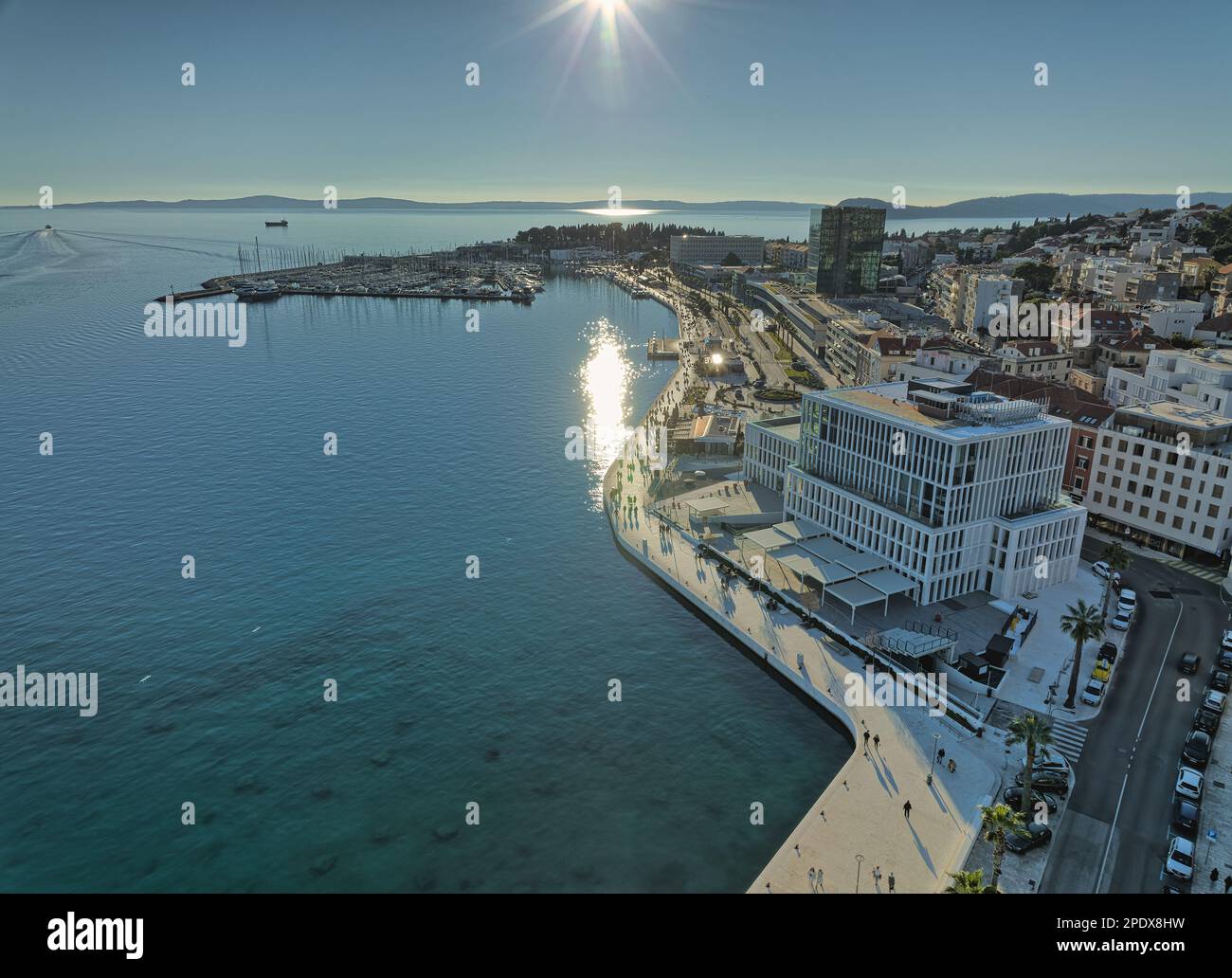 Aerial panoramic view of city Split Croatia Stock Photo - Alamy