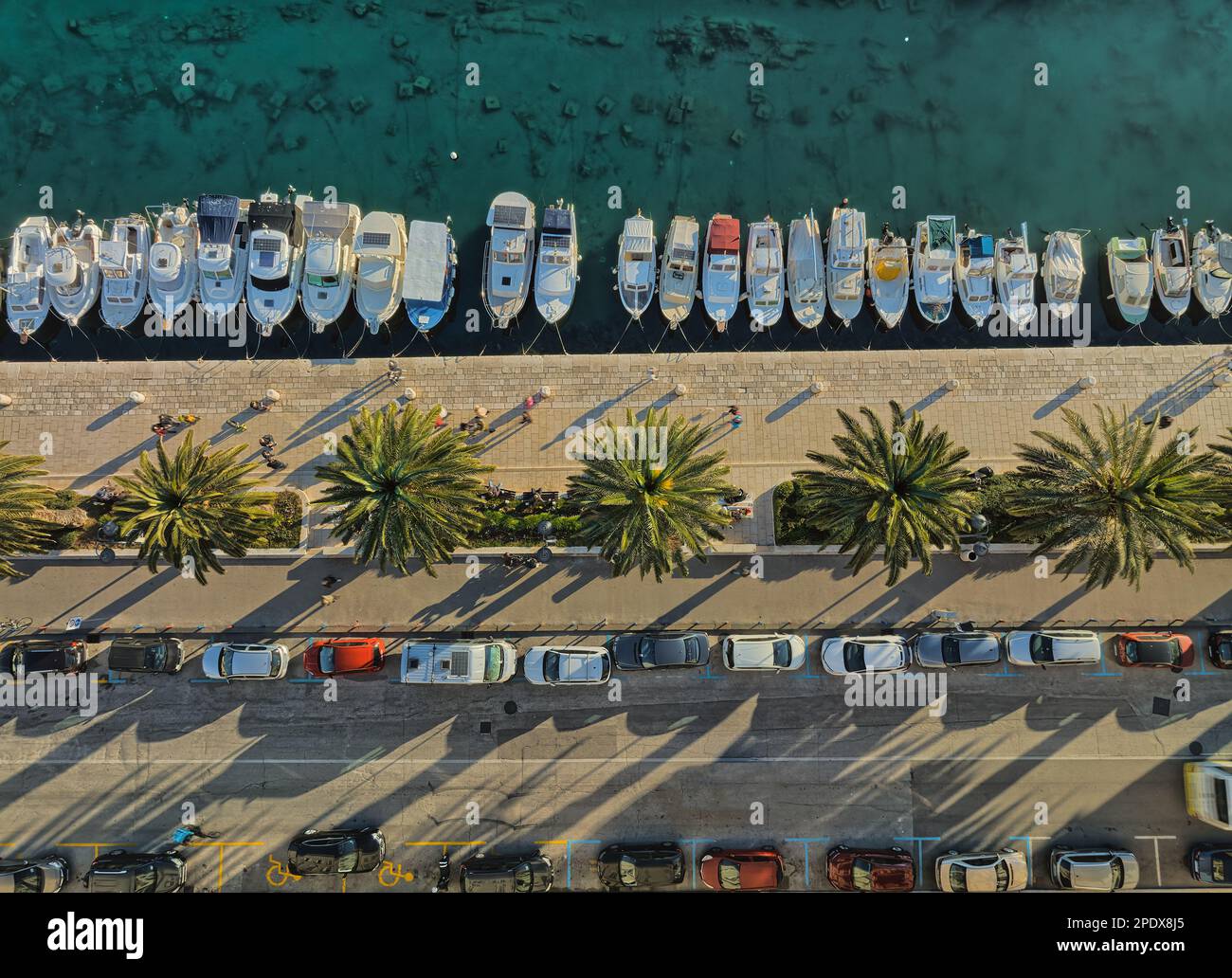 Aerial view of Matejuska port in city Split Croatia Stock Photo - Alamy