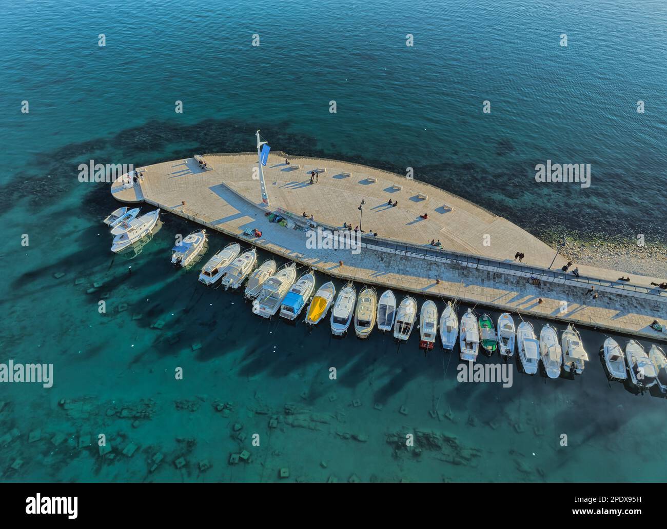 Aerial view of Matejuska port in city Split Croatia Stock Photo - Alamy