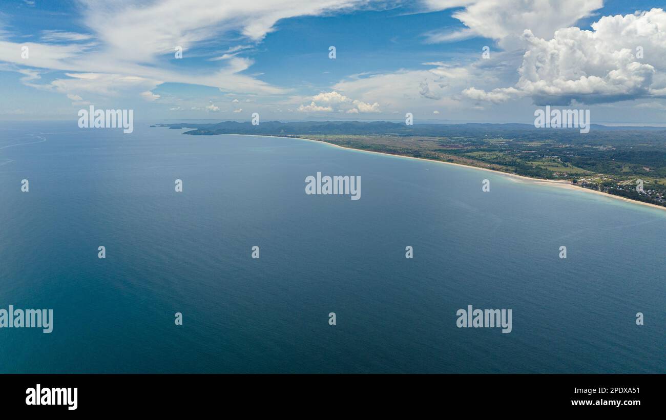Coast of Borneo island with sandy beach. Borneo, Malaysia Stock Photo ...