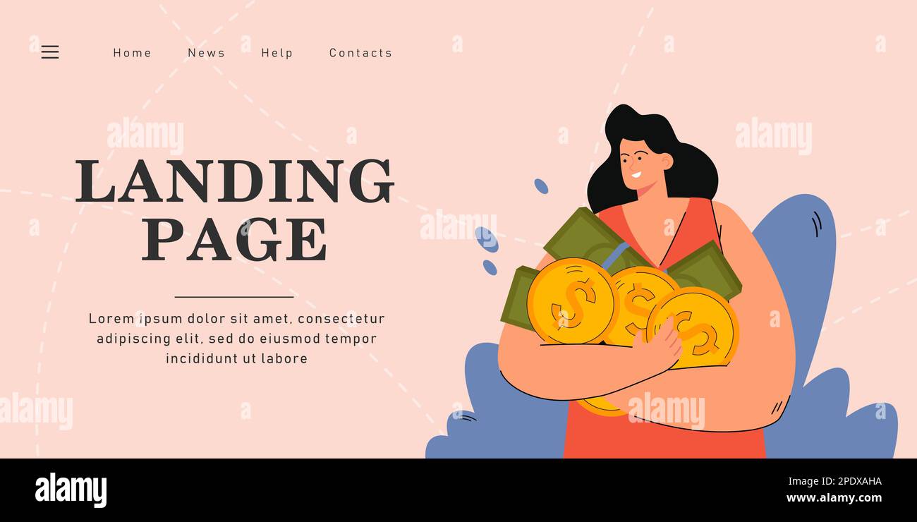 Happy excited young woman in Stock Vector Images - Alamy