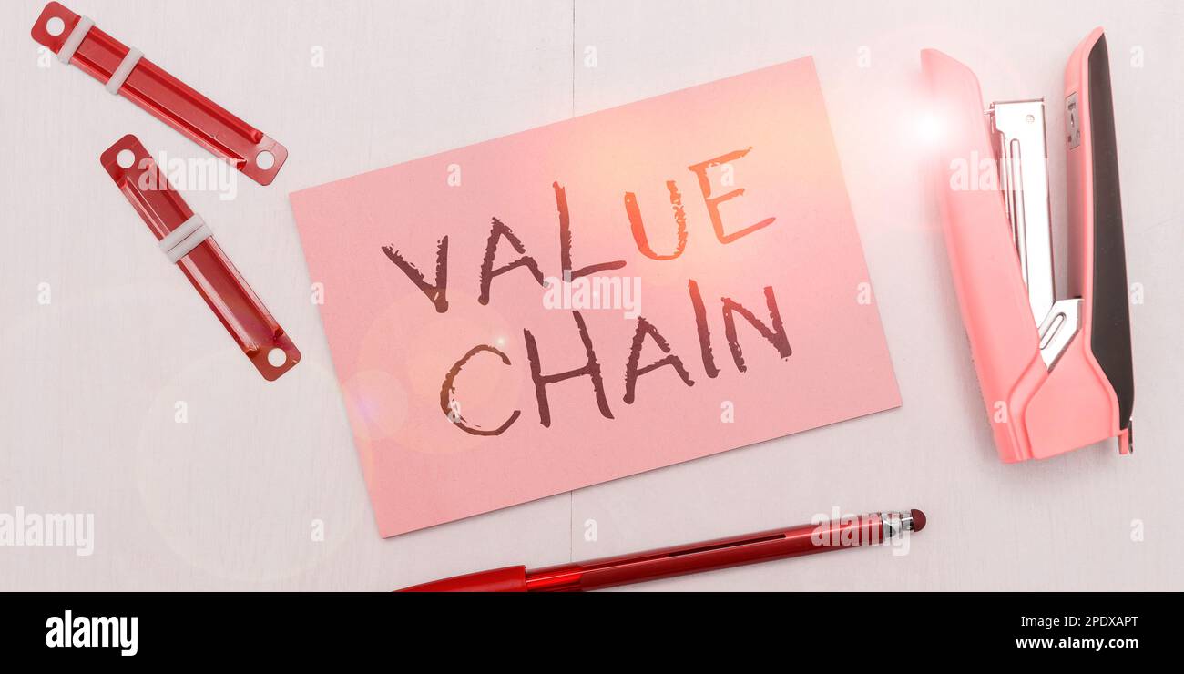 Inspiration showing sign Value Chain. Concept meaning Business ...