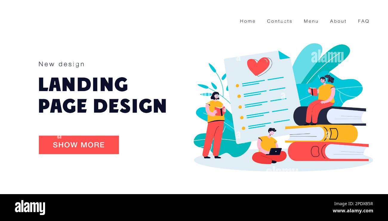 Happy book readers ranking books flat vector illustration Stock Vector ...