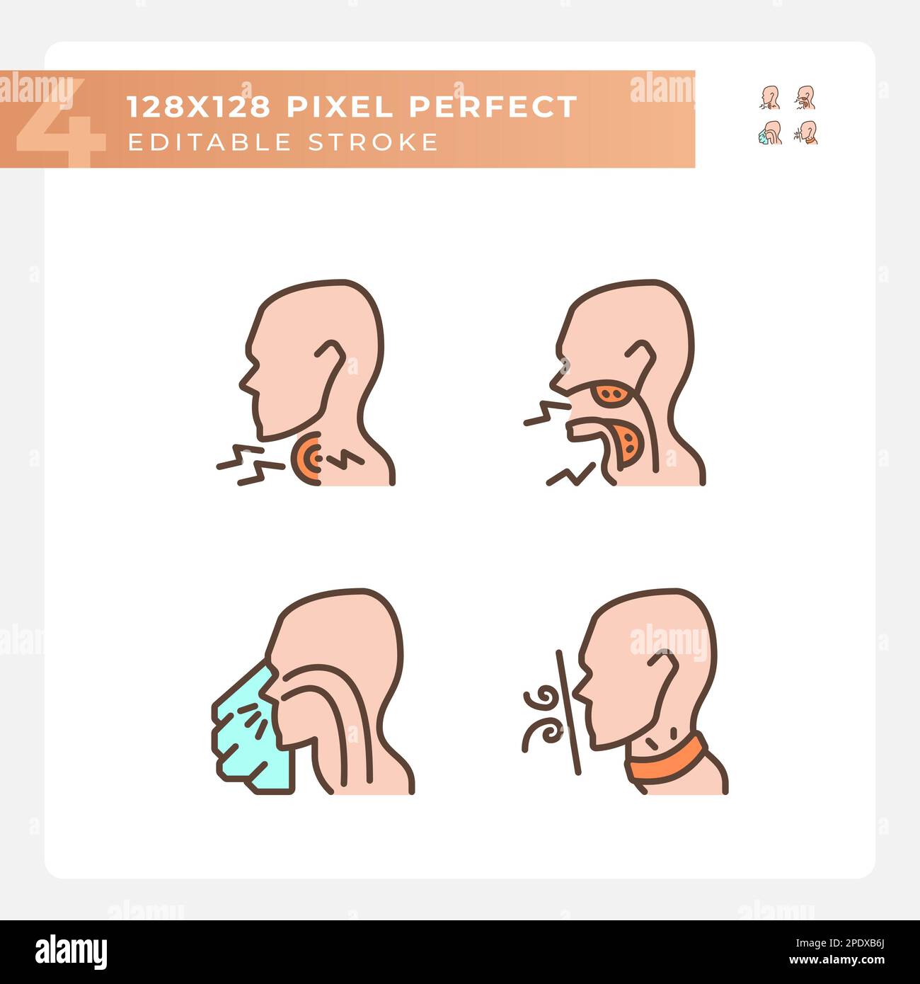 Cancer throat color line hi-res stock photography and images - Alamy