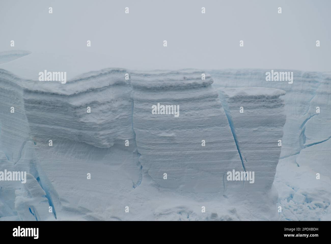 layers of packed snow at Graham Passage - Antarctica Stock Photo - Alamy