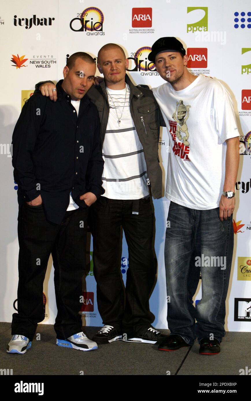 The Hilltop Hoods The ARIA Awards held at the Acer Arena - Media Room ...
