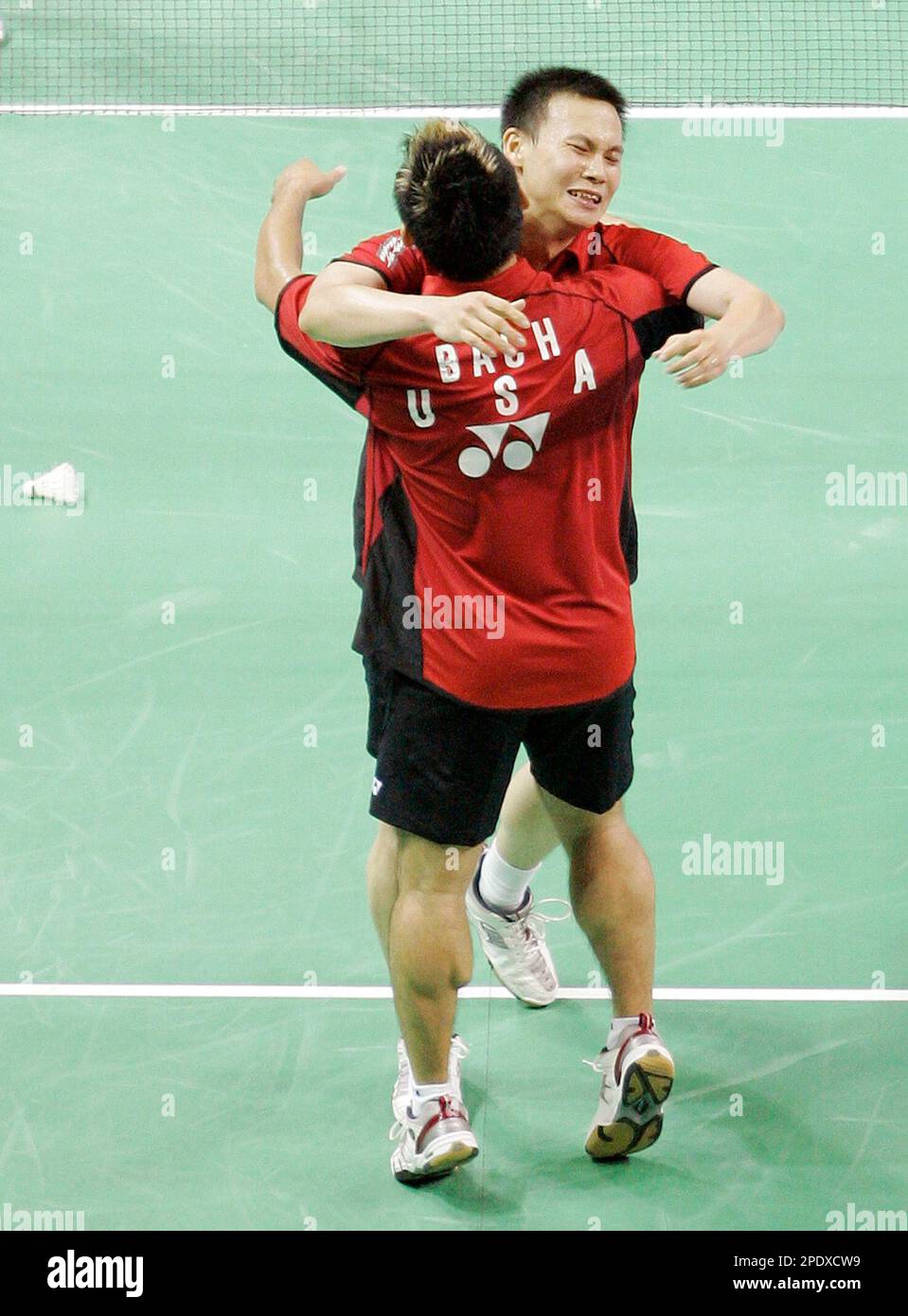 USA's Tony Gunawan and Howard Bach celebrate after defeating Indonesia ...