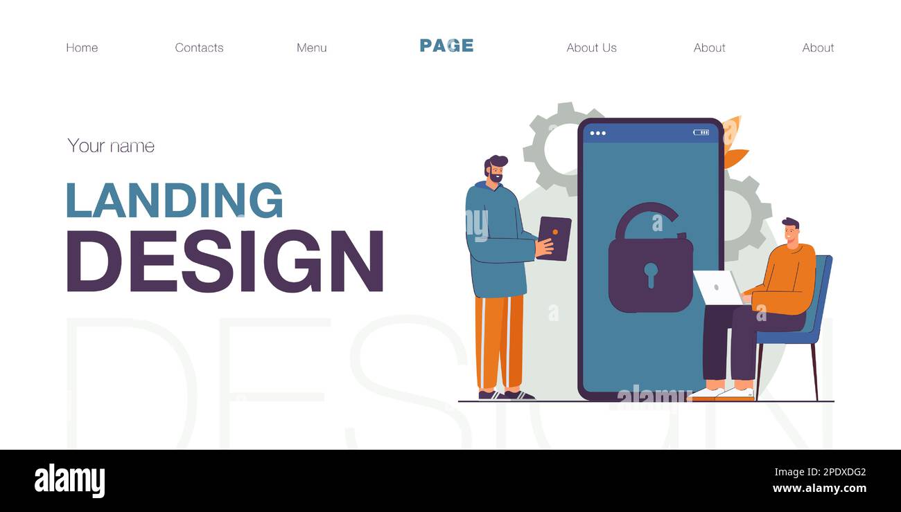 Tiny men using modern devices Stock Vector Image & Art - Alamy